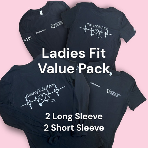 Custom Medical T-Shirt Ladies Fit | Value Pack