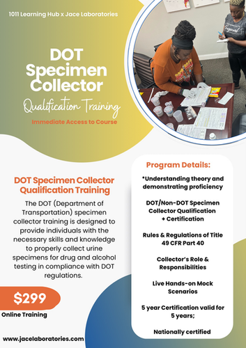 DOT Specimen Collector Training ONLY | JACE Laboratories
