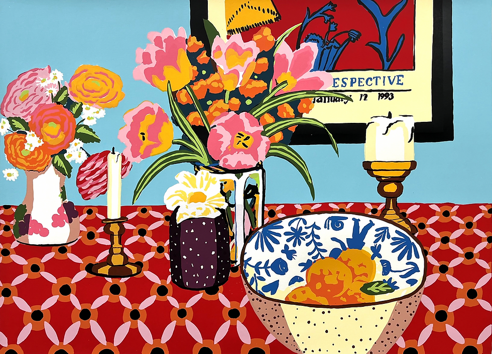 Hilary Pecis Blue Still Life Print | RxART