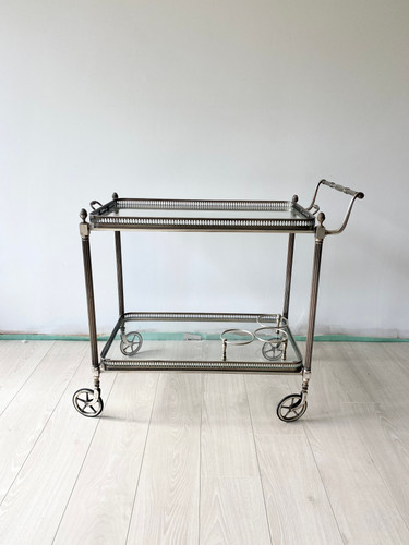 SOLD Classic Vintage French Silver Drinks Trolley ref 2620 ...