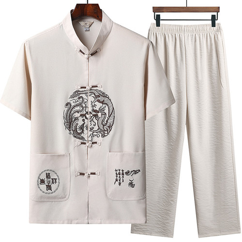 Chinese Traditional Retro Tang Suit Hanfu Embroidered Dragon | Better ...
