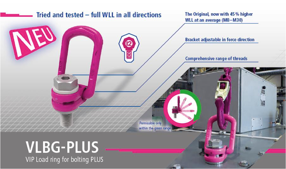 New VLBG PLUS Now Offers 45% Higher Working Load Limit (M8-M30)