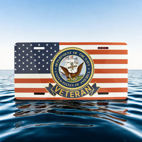 Navy Veteran License Plate | Beyond Therapy Desig