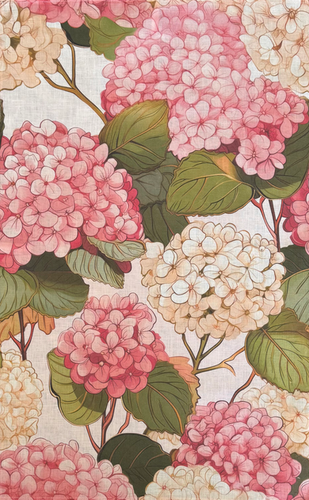 Pink Hydrangeas Organic Linen Tea Towel | Nord Haus | Australia