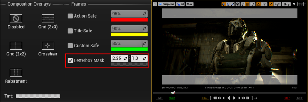 Unreal Engine - Cinematic Cameras Framing 101