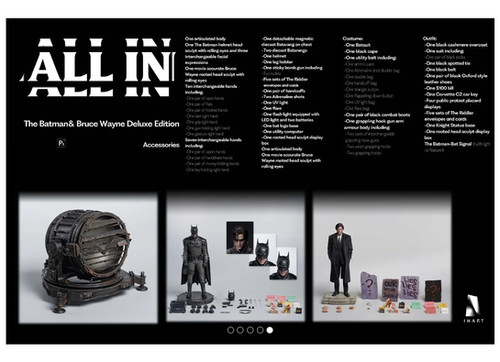 InArt A004D1 The Batman & Bruce Wayne 1/6 Collectibles (Deluxe) Rooted ...
