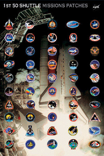 Space Shuttle 50 Missions Patch Chart | Spaceshots, LLC