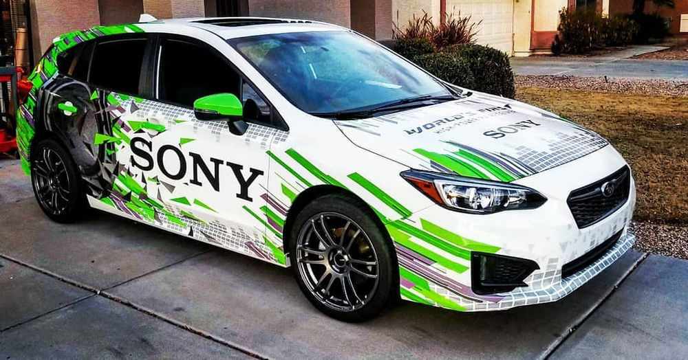 Sony Branded Subaru Impreza Full Wrap