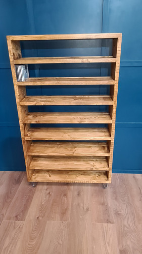 Bespoke CD storage unit with 4" hairpin legs | My Site