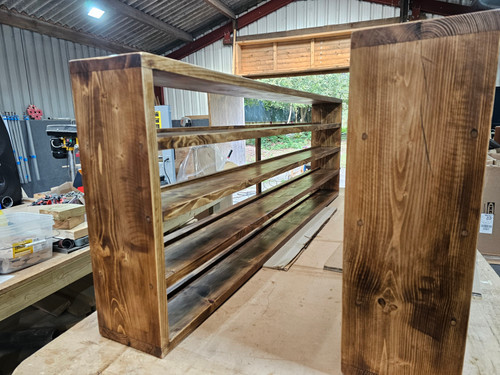 Bespoke CD storage unit 840mm high x 1750mm wide x 145mm deep in rugger ...