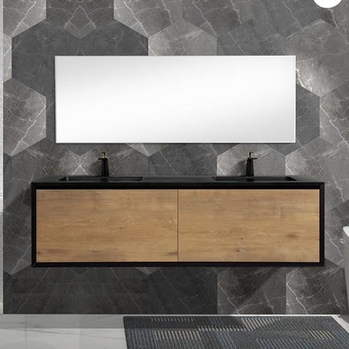 Felix 75 Inch Double Sink Wall Mount Bathroom Vanity | Vanity Depot