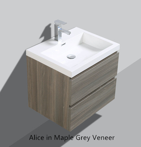 Alice 28 inch Wall Mount Vanity, Various Colors Available | Vanity Depot