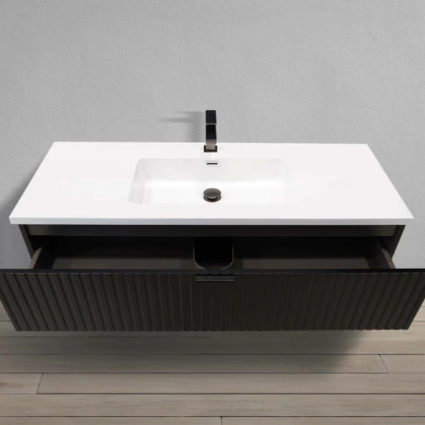 BMC1200R - 47" Floating Vanity with Fluted Drawers, Various Colors ...
