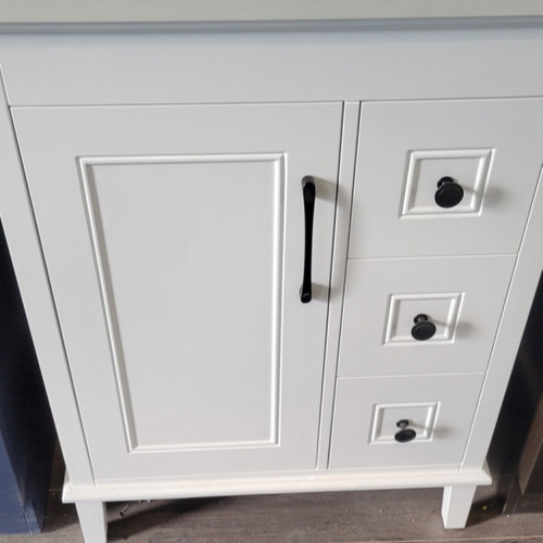 Bobby 26 Inch Bathroom Vanity in White | Vanity Depot