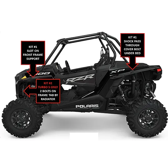 INFINITE OFFROAD ROCK LIGHT MOUNTS - RZR XP/Turbo/Turbo S ...