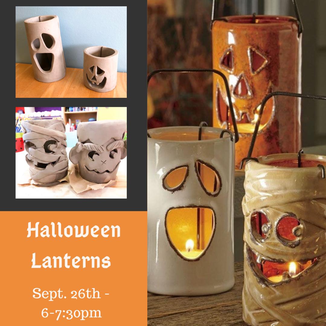 Kids Halloween hand building clay project