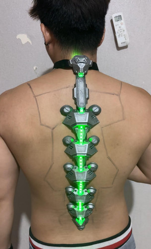 Sandevistan cyberpunk spine LED active HQ resin | godofprops