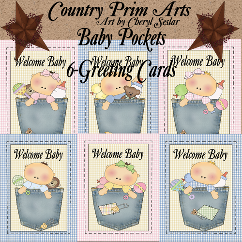 Baby Pockets 6-Greeting Cards | mysite