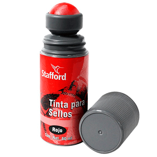 STAFFORD TINTA ROLL-ON P/SELLO ROJA 60 ML | Papelera Hegor