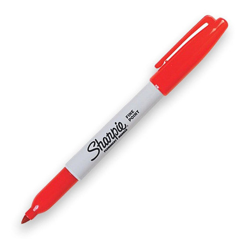BEROL SHARPIE MARCADOR PERMANENTE FINO ROJO. | Papelera Hegor