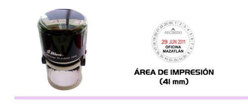 SHINY SELLO *R542D-T24* AUTOMATICO REDONDO FECHADOR/HORA | Papelera Hegor