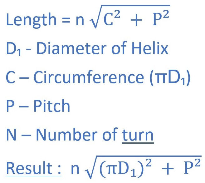 Spiral Bar length Calculation