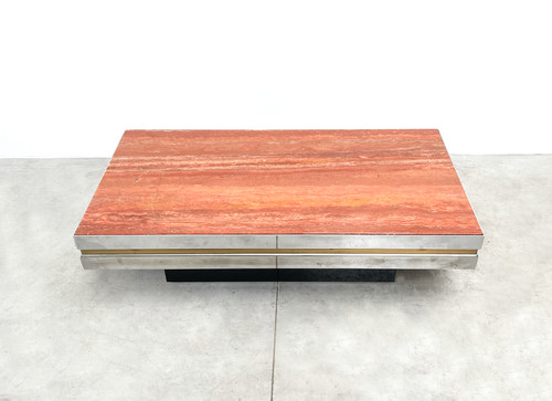 Red marble coffee table | Modern antiques