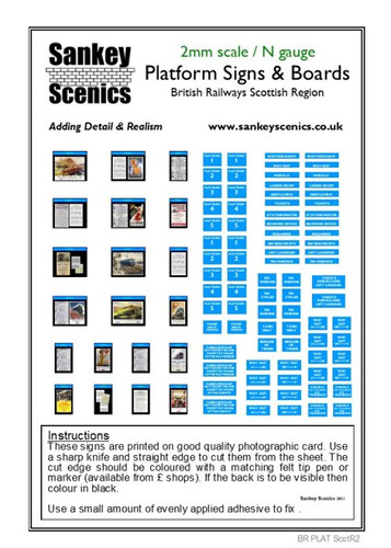 BR Platform Signs and Boards Scottish Region | Sankey Scenics Signs