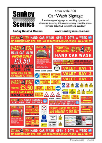 4mm Car Wash Signage | Sankey Scenics Signs