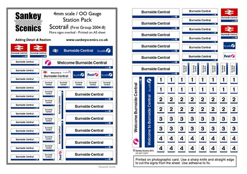 4mm Customised Station Pack: Scotrail First Group (2004-8) | Sankey ...