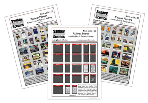 4mm LNER Boards & Posters Combination | Sankey Scenics Signs