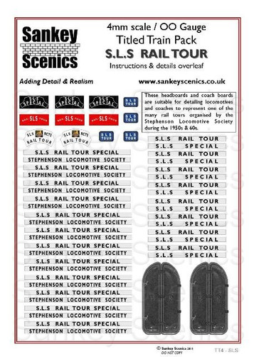 4mm Titled Train: SLS Specials | Sankey Scenics Signs