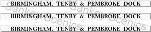 4mm GWR Destination Boards: Birmingham, Tenby & Pembroke Dock | Sankey ...
