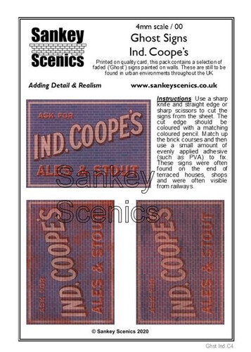 4mm Ghost Signs - Ind. Coope's Ales | Sankey Scenics Signs