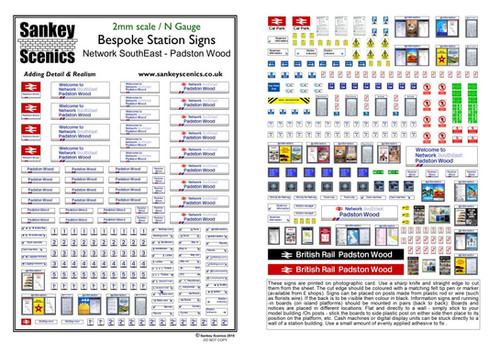 2mm A5 Customised Network SouthEast Station | Sankey Scenics Signs
