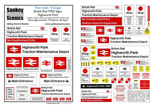 7mm Customised TMD - British Rail | Sankey Scenics Signs