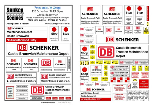 7mm Customised TMD - DB Schenker | Sankey Scenics Signs
