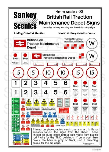 4mm TMD Signage British Rail | Sankey Scenics Signs