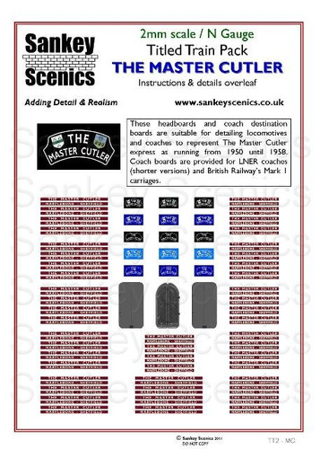 2mm Titled Train: The Master Cutler | Sankey Scenics Signs