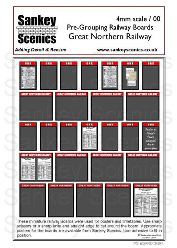 4mm Pre-Grouping Station Boards: Great Northern Railway | Sankey ...