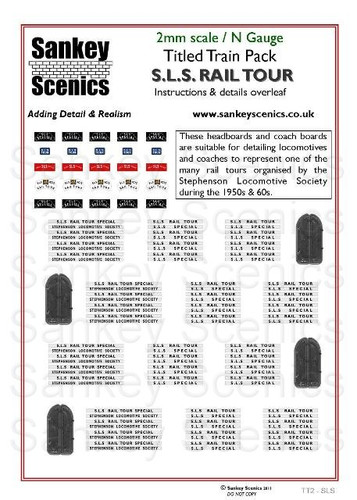 2mm Titled Train: SLS Specials | Sankey Scenics Signs