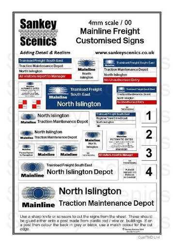 4mm Customised TMD Signage Mainline Depot Combination | Sankey Scenics ...