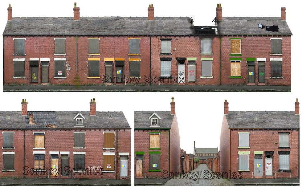 N / 2mm Urban Backscenes | Model Railway Signs