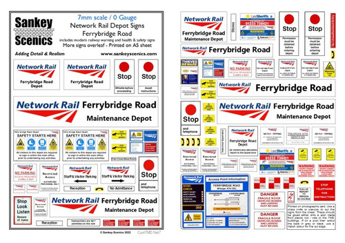 7mm Customised Depot - Network Rail | Sankey Scenics Signs