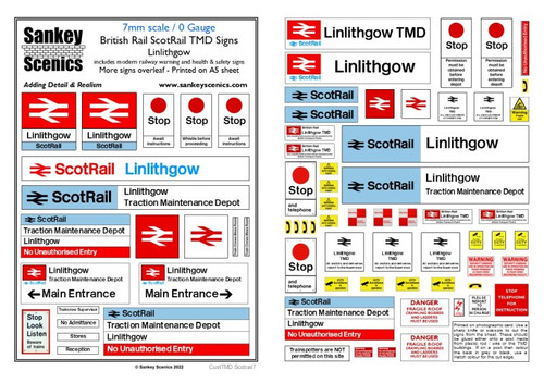 7mm Customised TMD - BR ScotRail | Sankey Scenics Signs