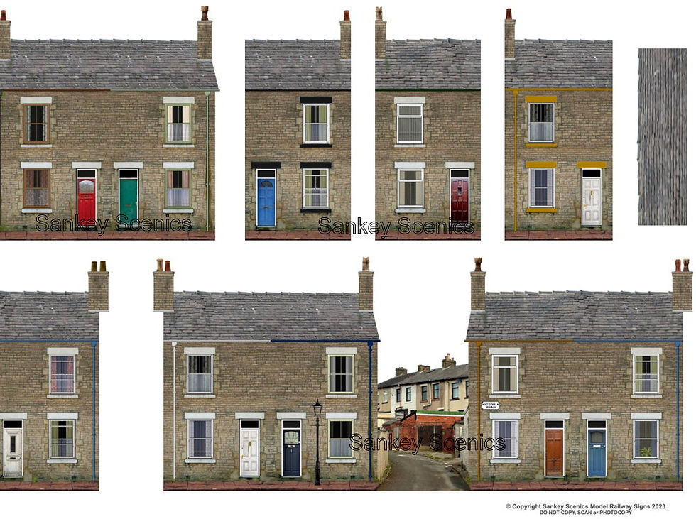 N / 2mm Urban Backscenes | Model Railway Signs