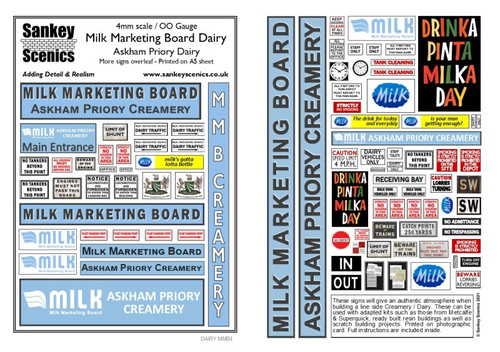 4mm Customised Dairy Signs - Milk Marketing Board | Sankey Scenics Signs