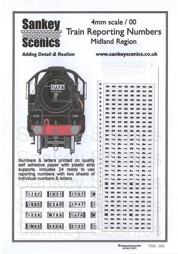 4mm Train Reporting Numbers Midland Region | Sankey Scenics Signs