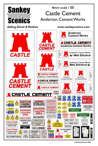 4mm Customised Cement Works / Depot - Castle Cement | Sankey Scenics Signs
