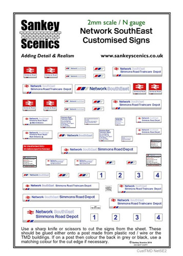 2mm Customised TMD Signage BR Network SouthEast Depot Combination ...